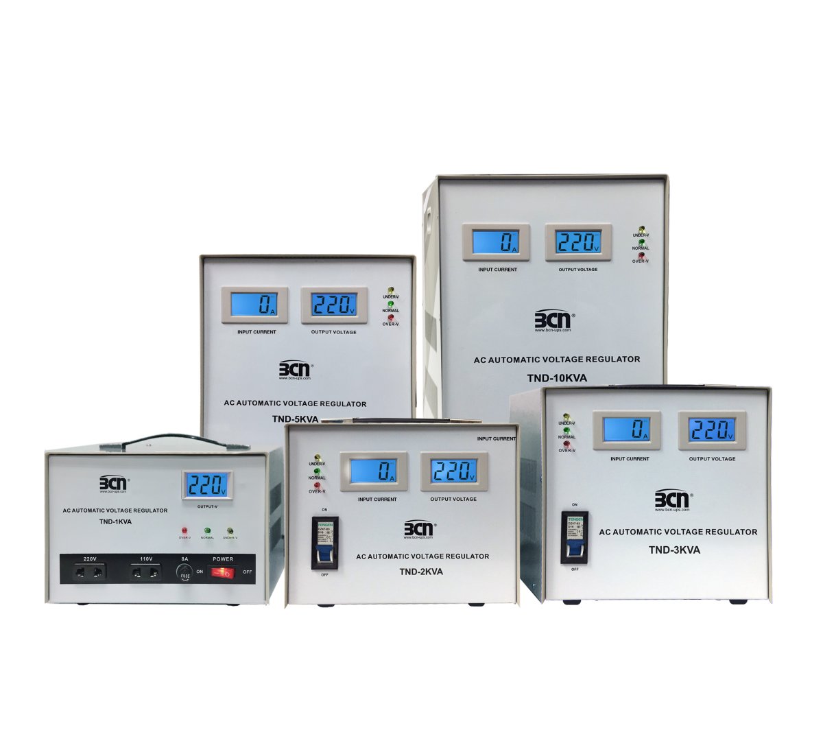 เครื่องปรับแรงดันไฟฟ้า 1 เฟส รุ่น BCN Stabilizer TND 1-30KVA