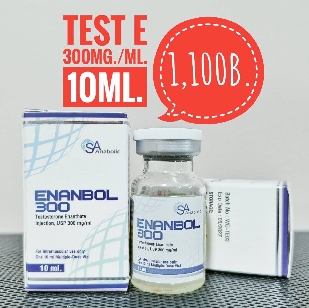 Testosterone Enanthate 300mg. - musclemassthailand