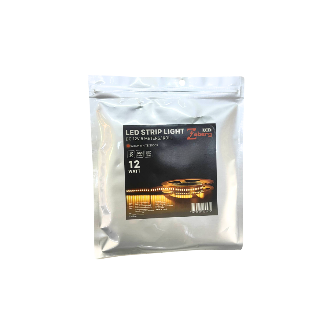 ไฟริบบิ้นเปลือย LED RB12V-12W/12V/3000K