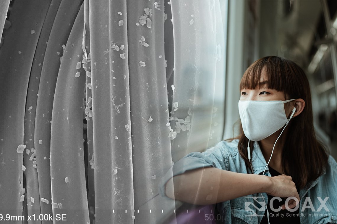 Cloth Masks through SEM imaging - coax