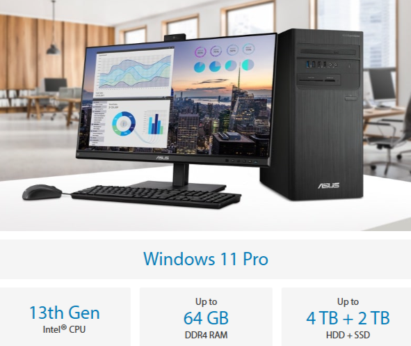 ASUS Expert PC Core i7-13700 8/512 GB D500TE-785000035X 21.5 Inch