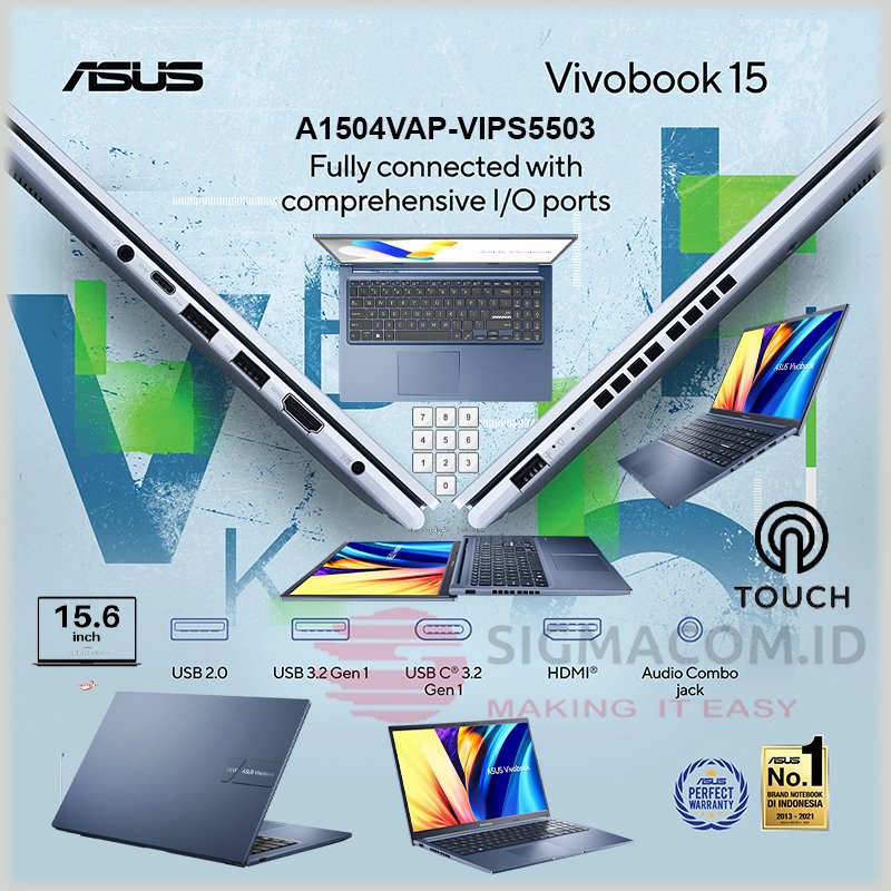 Asus Vivobook 15 A1504VAP-VIPS5503 Core 5-120U RAM 8GB SSD 512GB ...