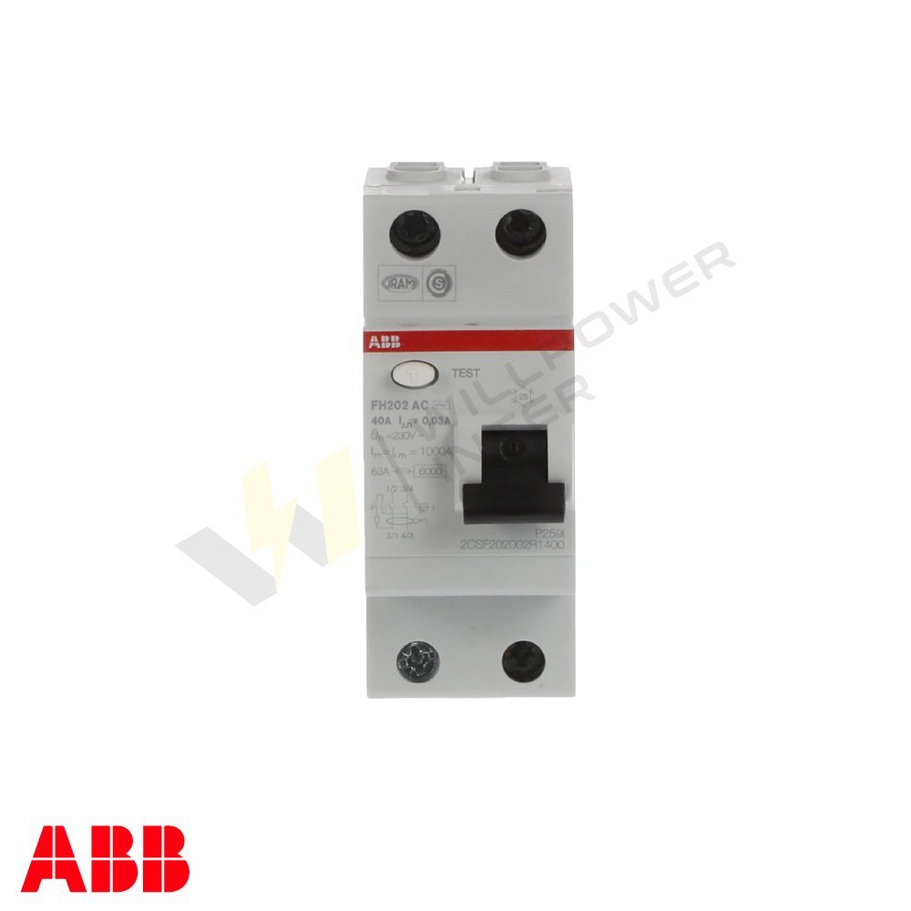 ABB | กันดูด Type B รุ่น F202 2P 30mA | สำหรับ EV Charger และ Solar Cell