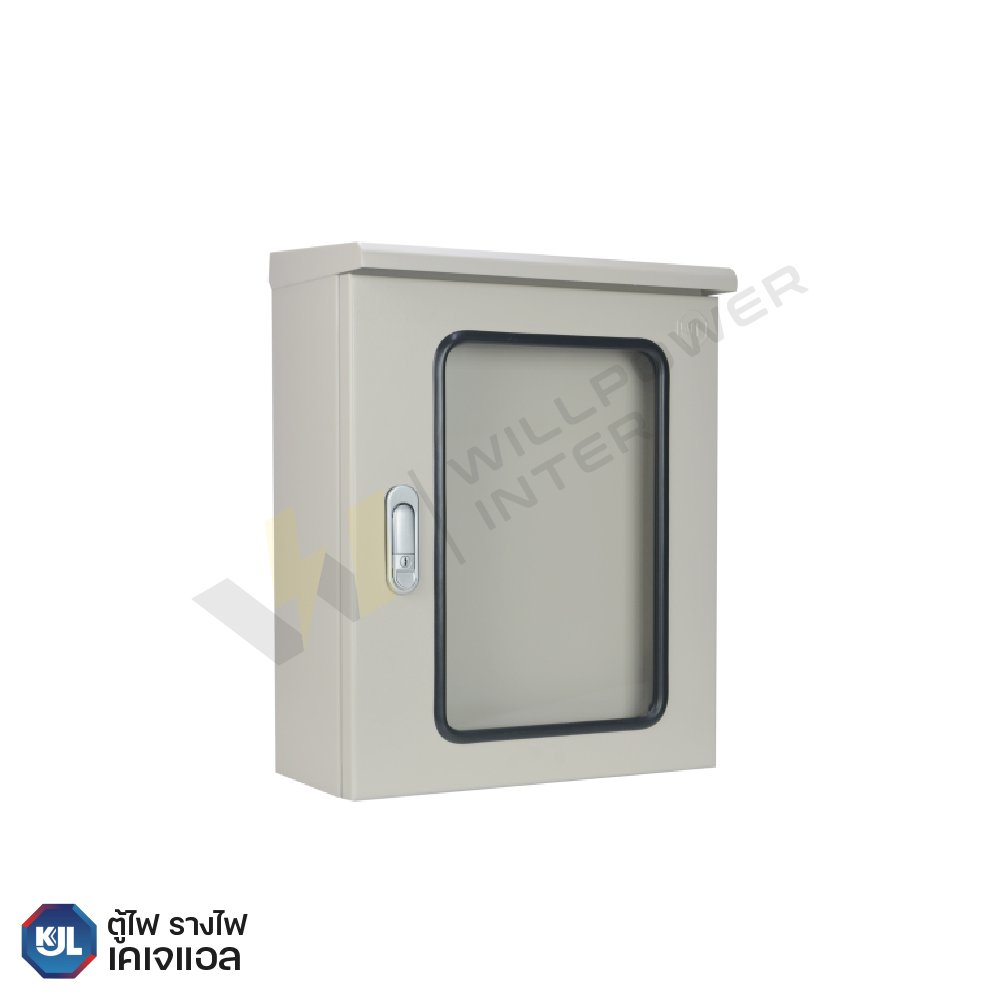 KBJG ตู้ไฟสวิทช์บอร์ดแบบกันฝุ่นกันน้ำฝา 2 ชั้น มีหลังคา(ฝานอกกระจก)