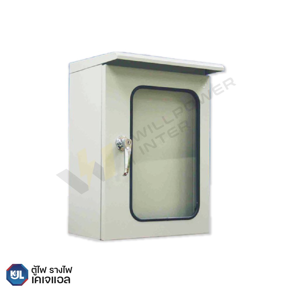 KJL | KBSG ตู้สวิทช์บอร์ดกันน้ำมีหลังคา ฝา 2 ชั้น (ฝากระจก) IP54