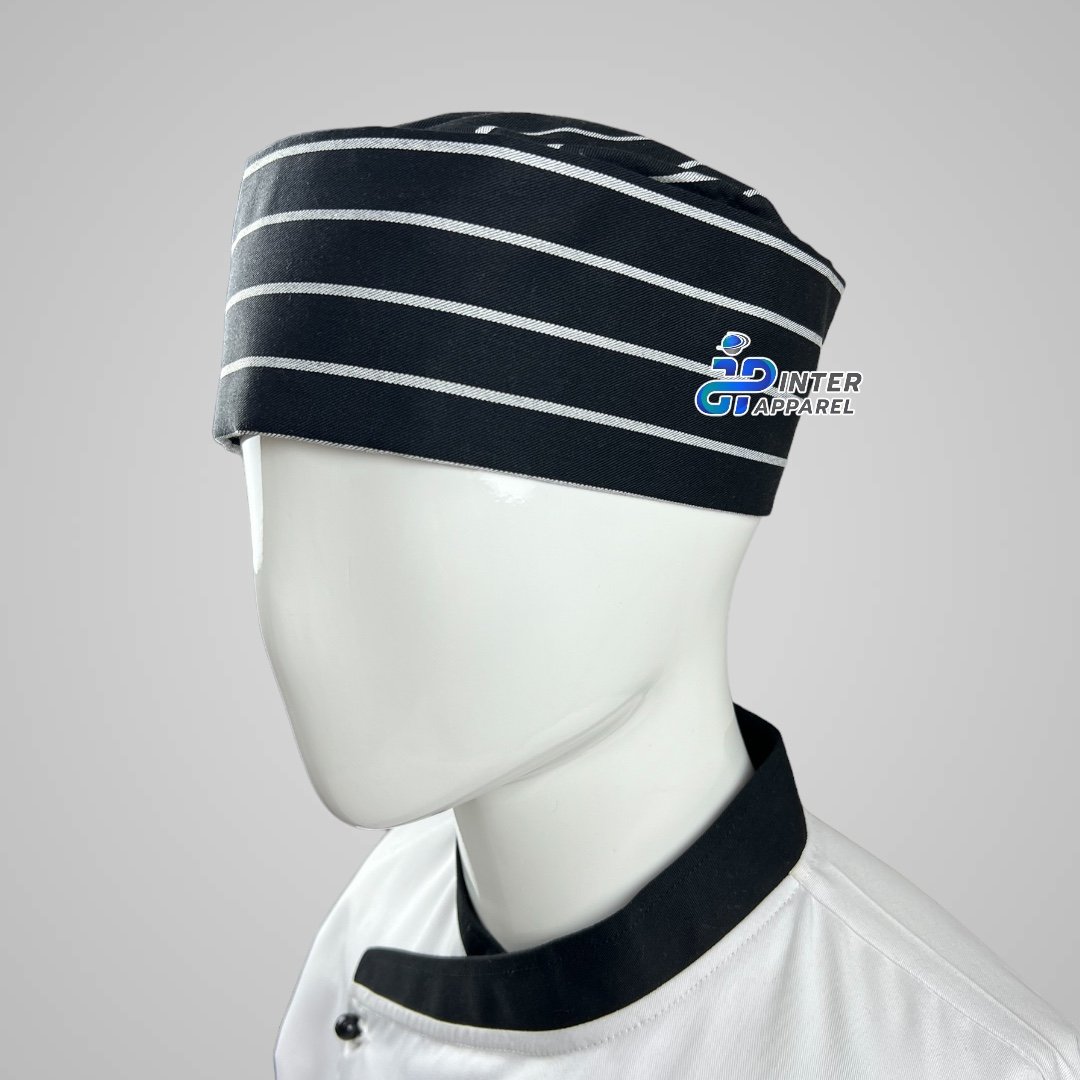 Black and White Chef Skull Cap