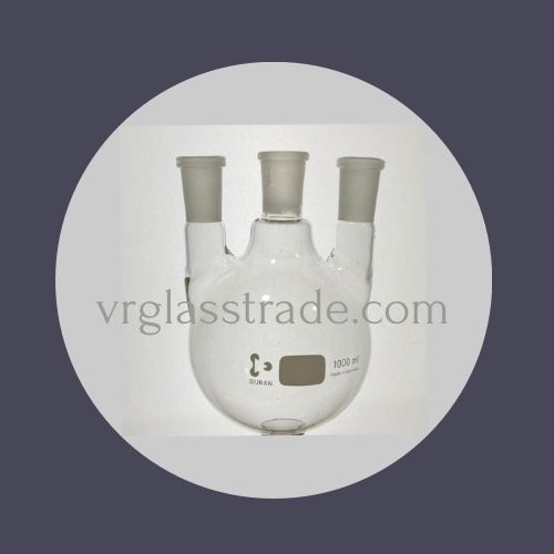 Flasks Round Bottom ,Three Neck - vrglasstrade