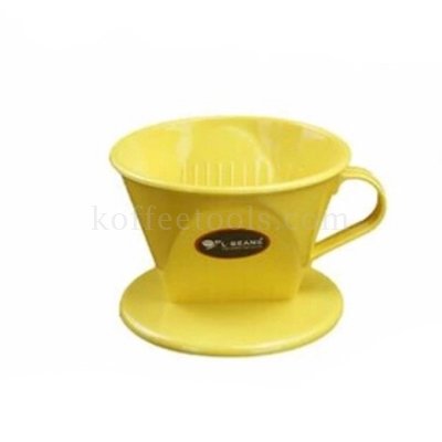 ดริปเปอร์พลาสติก ทรงกรวยตัด สีเหลือง (2-4 cup) ยี่ห้อ L-beans - koffeetools