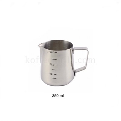 เหยือกตีฟองนมมีสเกลนูน 350 ml - koffeetools
