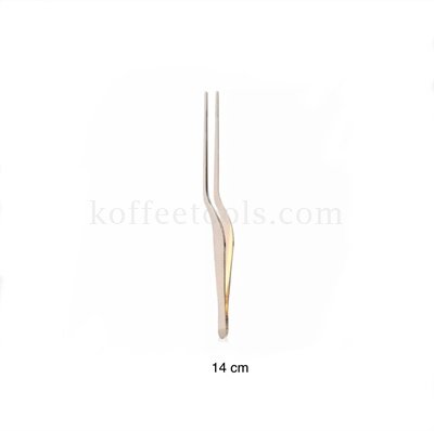 Tweezer ที่คีบสแตนเลส Bar Tong 14 cm สีทอง - koffeetools