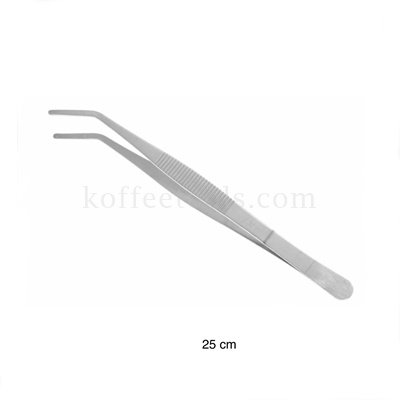 ที่คีบสแตนเลสปลายงอ 25 cm - koffeetools
