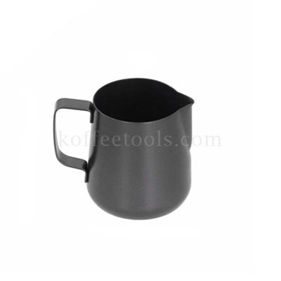 เหยือกตีฟองนมเทปล่อนสีดำ ไม่มีสเกล 350 ml - koffeetools
