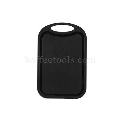 เขียงพลาสติก PP สีดำ 32.5 x 21.5 cm - koffeetools