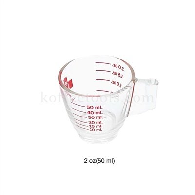 แก้วตวงมีหู US 2 oz/50 ml ขีดแดง - koffeetools