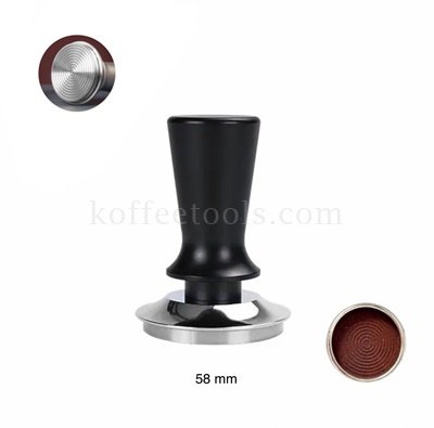 แทมเปอร์สปริงสีดำ 58 mm หน้าคลื่น - koffeetools