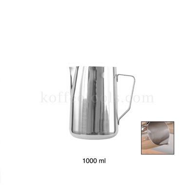 เหยือกตีฟองนมสแตนเลส 1000 ml ไม่มีสเกล - koffeetools