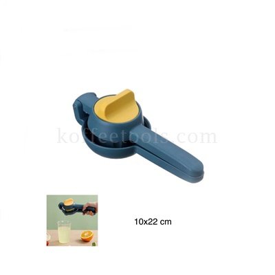 ที่คั้นน้ำผลไม้แบบบิด พลาสติกPPสีน้ำเงินเทา/เหลือง - koffeetools