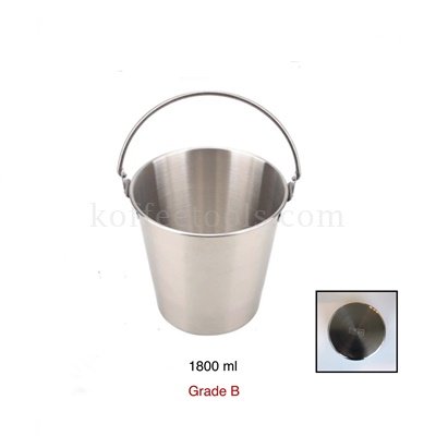 ถังน้ำแข็งสแตนเลส304 ขนาด 1800 ml Grade B - koffeetools