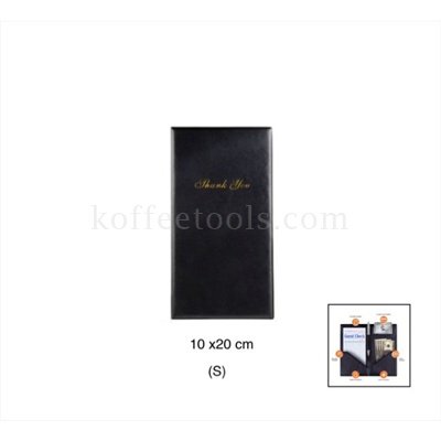 แฟ้มใส่บิล/ทอนเงิน สีดำ ขนาดเล็ก - koffeetools