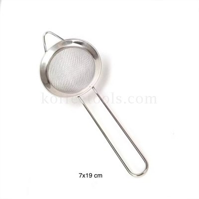 กระชอนสแตนเลสก้นกลม 7 x 19 cm - koffeetools