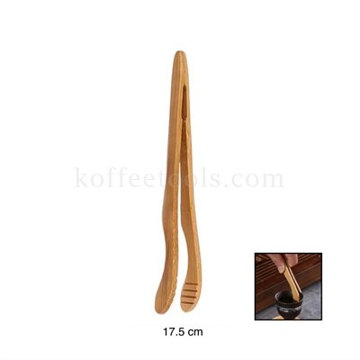 ที่คีบไม้ไผ่ปลายโค้ง 17.5 cm - koffeetools