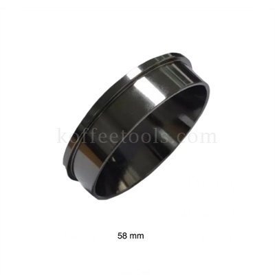 วงแหวนครอบด้ามชงกาแฟสแตนเลส 58 mm สีดำ (ไม่มีแม่เหล็ก) เกรด B - koffeetools