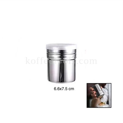 กระบอกโรยผงโกโก้สแตนเลส ขนาด 6.6x7.5 cm - koffeetools