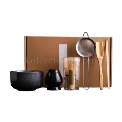 ชุดเซ็ตทำมัทฉะ สีดำ original (6 pcs) - koffeetools