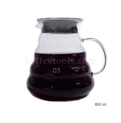 โถแก้วกาแฟดริป glass pot No.3 (800 ml) - koffeetools