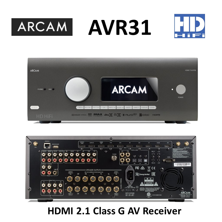 ARCAM AVR31 HDMI 2.1 Class G AV Receiver