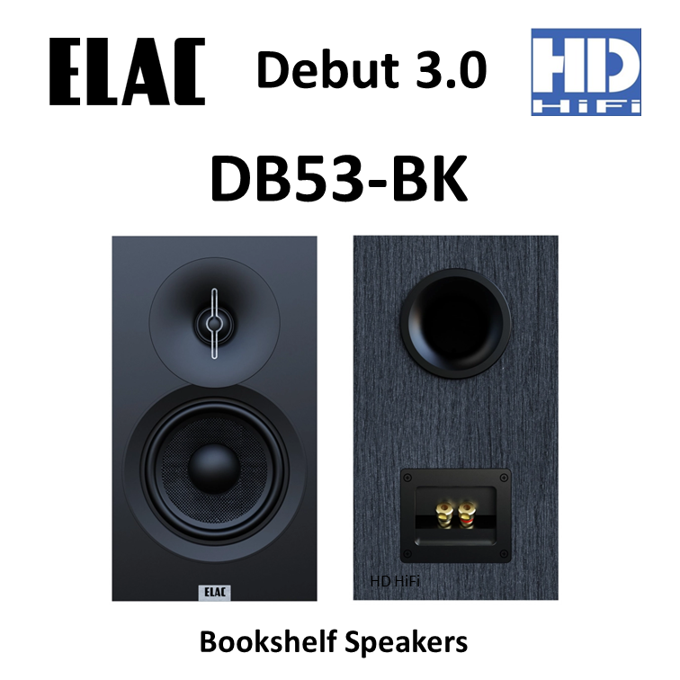 ELAC Debut 3.0 DB53-BK Bookshelf Speakers - hd-hifi