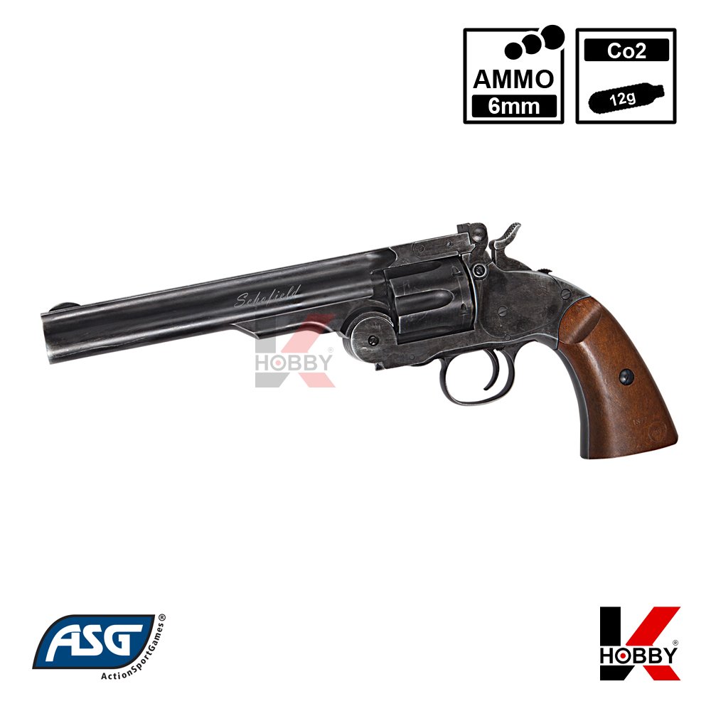 ASG - Schofield 6"- Aging BK & Wooden Grip Co2