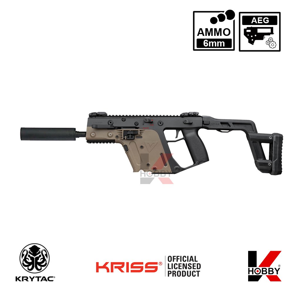 KRYTAC - KRISS VECTOR SMG + Mock Suppressor (2Tone)