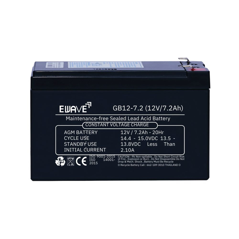 Battery, 12 V, 7.2 Ah - prosecureshop