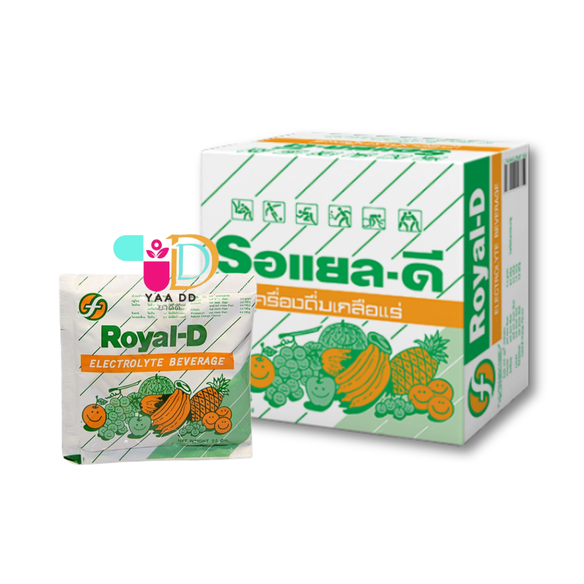 รอยัลดี ROYAL D เกลือแร่สำหรับผู้ที่เสียเหงื่อ รสผลไม้รวม