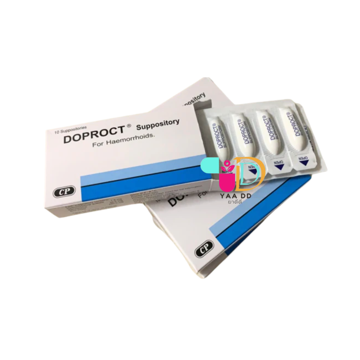 ดูปร๊อค ยาเหน็บสำหรับริดสีดวงทวาร DOPROCT SUPPO