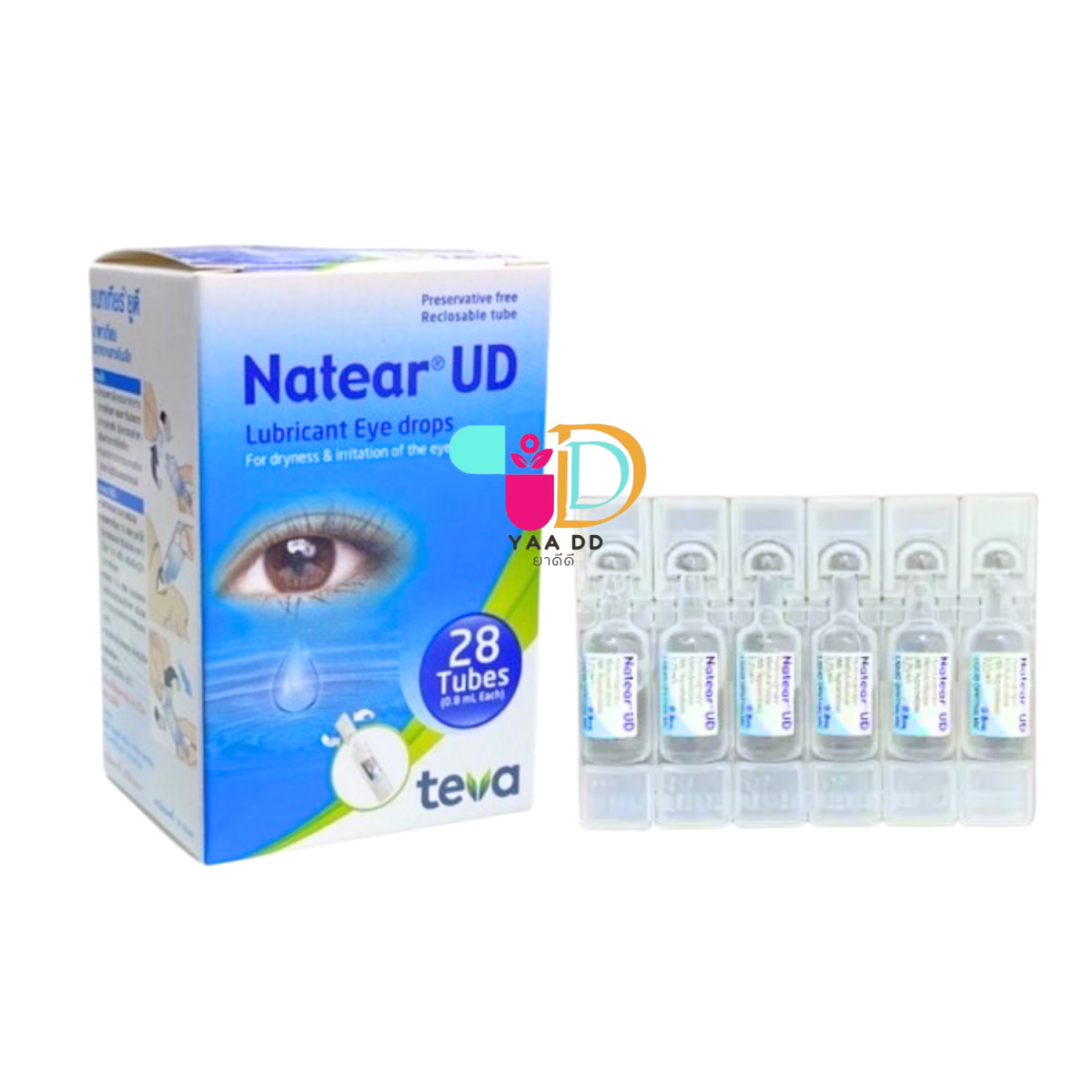น้ำตาเทียม แบบรายวัน แนทเทียร์ 28 หลอด NATEAR UD 0.8ML