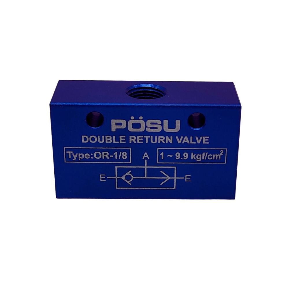"POSU" DOUBLE RETURN VALVE OR-1/8