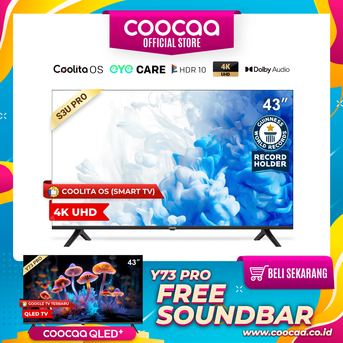 Coocaa 43S3U Pro 4k Smart TV