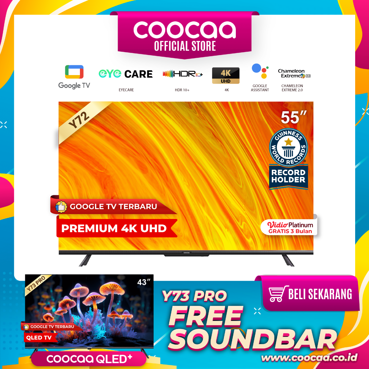 Coocaa 55Y72 4K Google TV