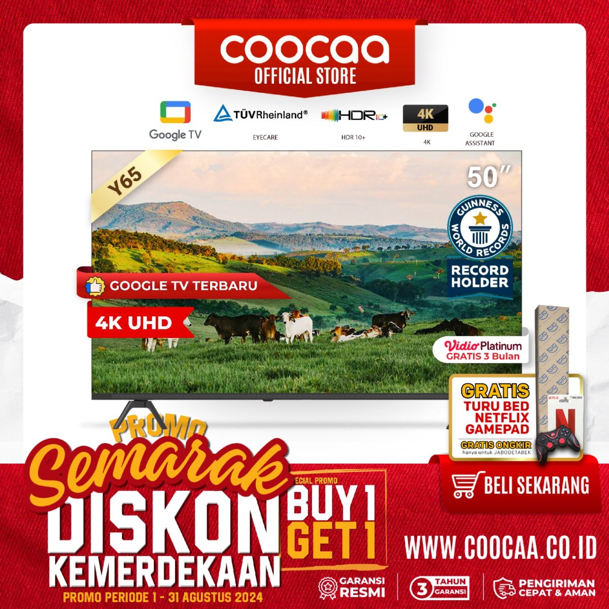 Coocaa 50Y65 4K Google TV