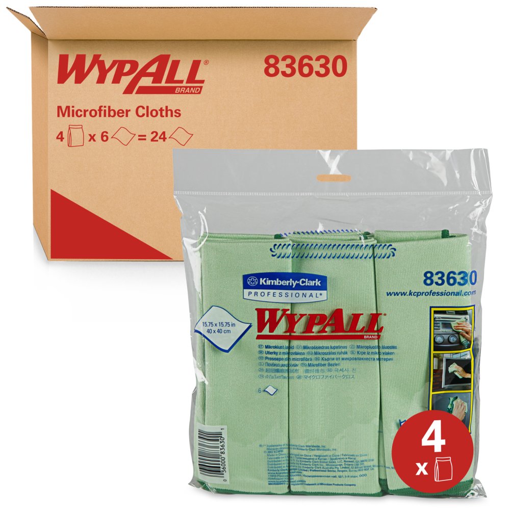 83630 WYPALL MICROFIBER Cloths GREEN