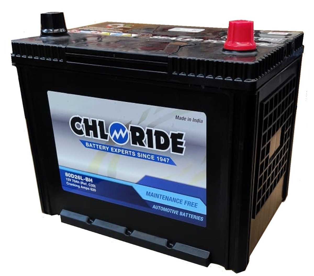 แบตเตอรี่ Chloride 80D26L (Maintenance Free Type) 12V 70Ah