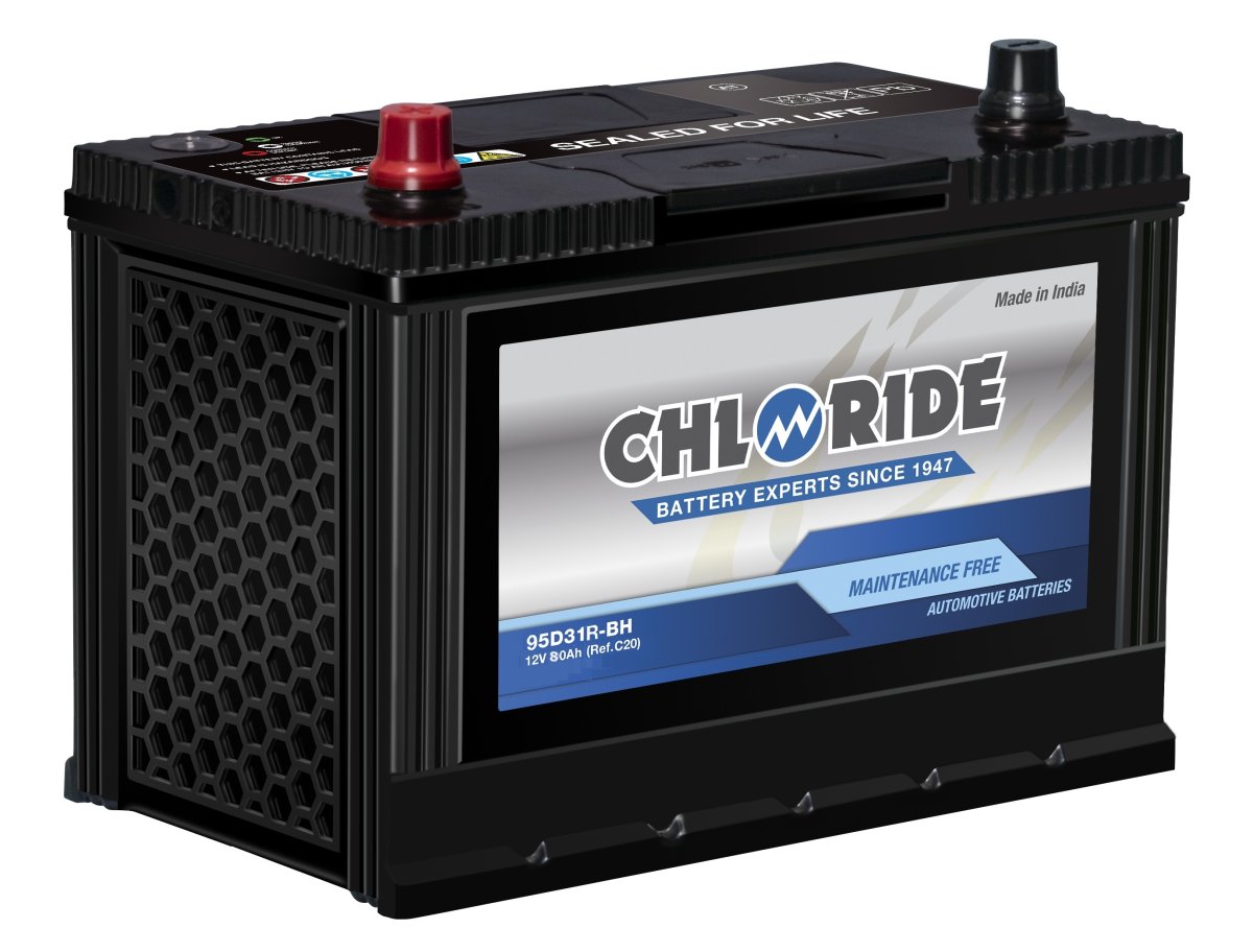 Battery Chloride 95D31R (Maintenance Free Type) 12V 80Ah - rungseng