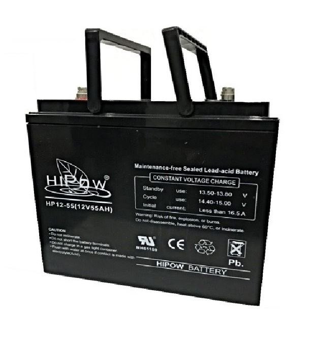 แบตเตอรี่ HIPOW HP12-55 (VRLA Type) 12V 55Ah