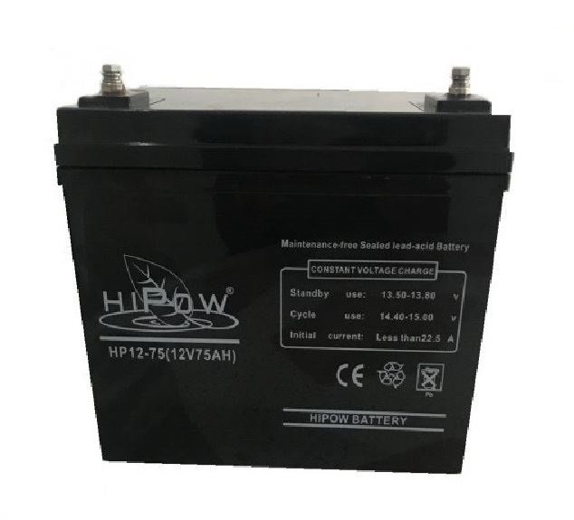 แบตเตอรี่ HIPOW HP12-75 (VRLA Type) 12V 75Ah