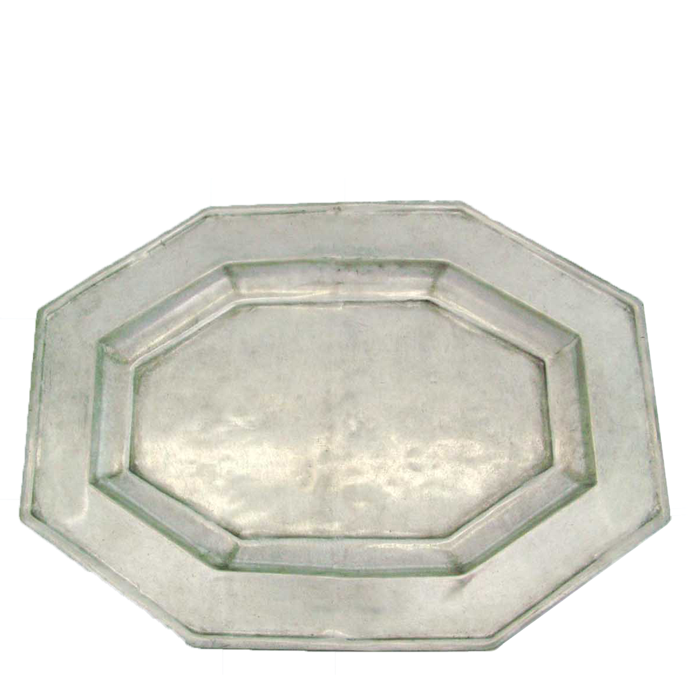 Pewter Octagon tray 60 cms.