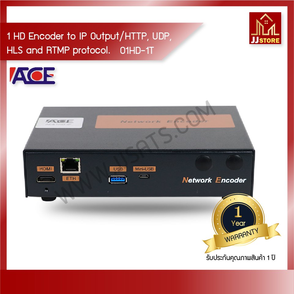 1 HD Encoder to IP Output/HTTP, UDP, HLS and RTMP protocol. - jjsats