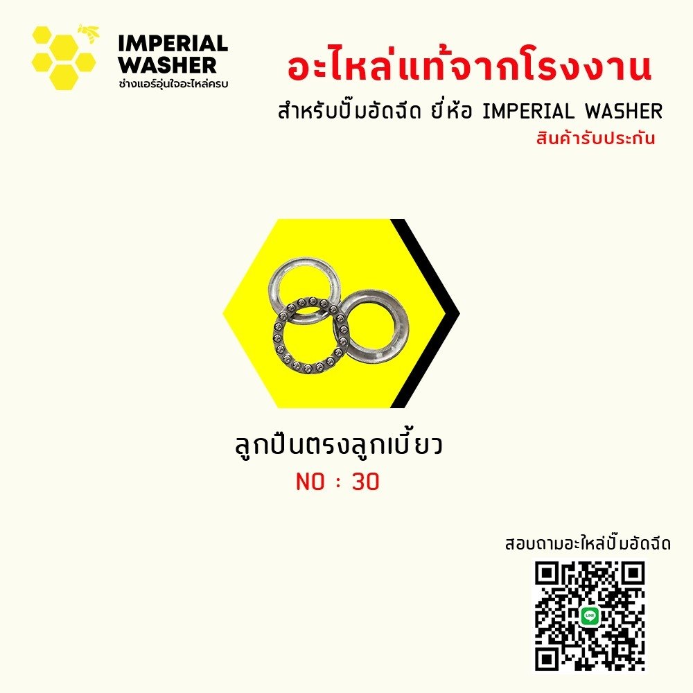 ลูกปืนตรงลูกเบี้ยว ยี่ห้อ IMPERIAL WASHER