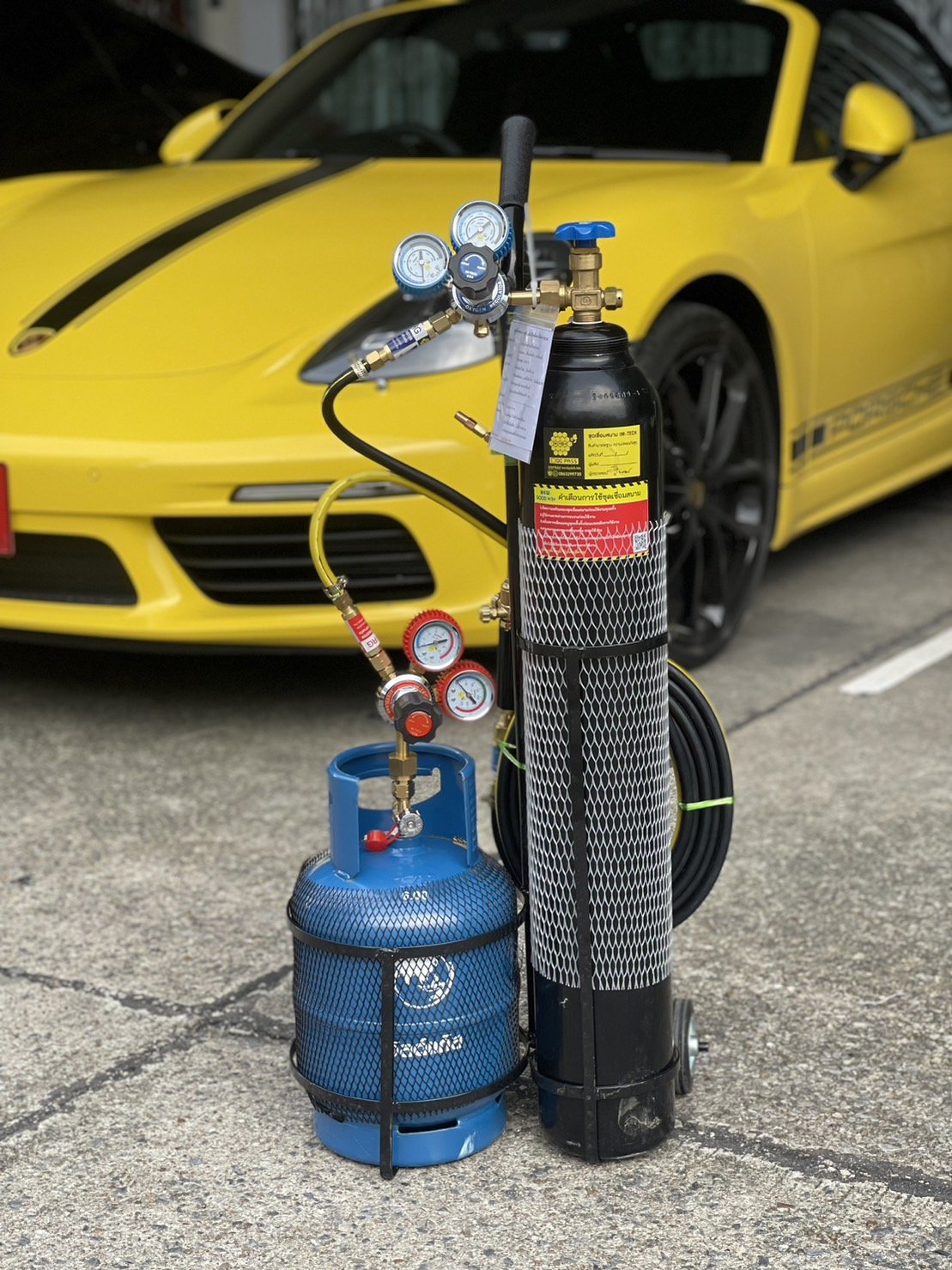 ชุดเชื่อมสนาม LPG ขนาด 1.5Q พร้อมกันไฟย้อน 4 จุด ยี่ห้อ IM-TECH